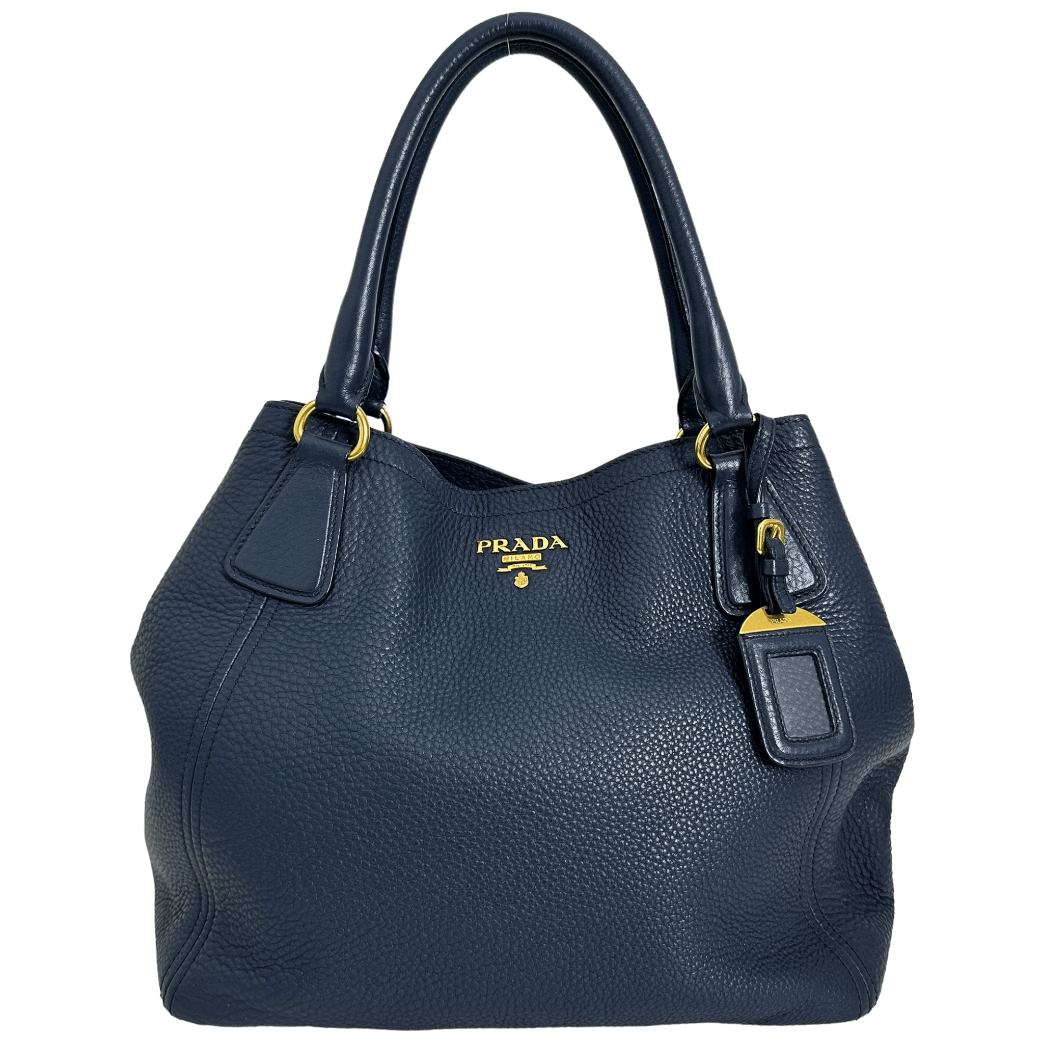 Prada - Dark Blue Vitello Handbag