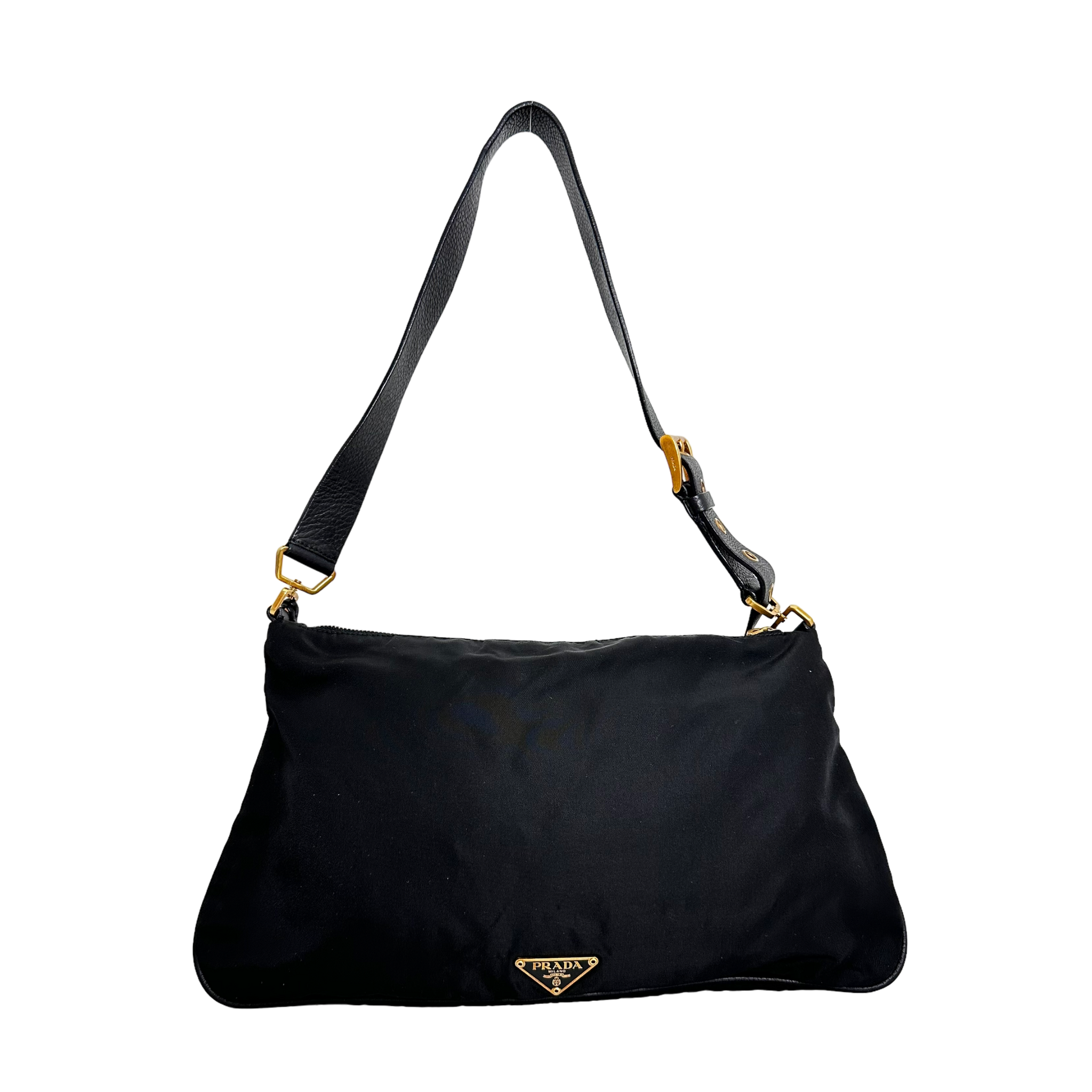 Prada - Lock Me Nylon Tessuto Shoulder Bag